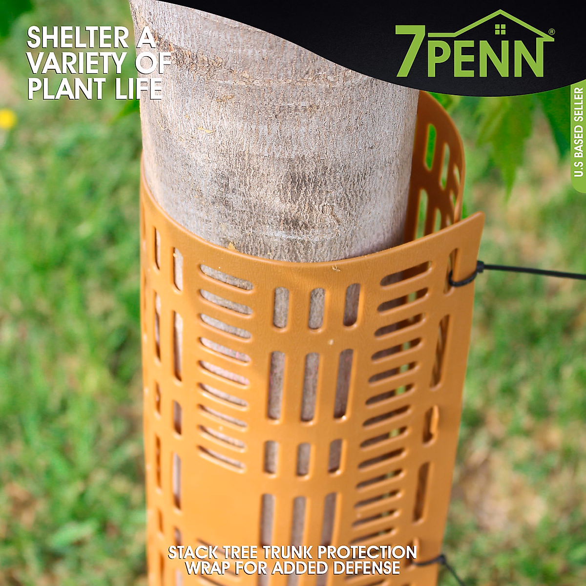 7Penn Tree Trunk Protector Guard - 10pk Plant Protector 13.7 x 9.1in Fruit Tree Fence to Help Shield Trees and Plants
