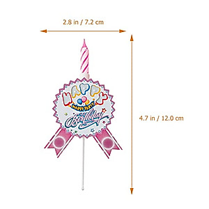 4pcs Candle Birthday Singing Pink LED Insert Decoration Fancy Cuake Gender Music Party Happy Dessert Supplies Powered with Reusable Reveal Cake Shower Unique Baby Picks Food for