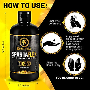 SpartaFlex 8.5 Oz Pro Liquid Chalk for Weightlifting Chalk, Rock Climbing, Gymnastics, Lifting Chalk, Hand Chalk for Weight Lifting, Gym Chalk for Powerlifting, Liquid Grip Liquid Chalk Climbing