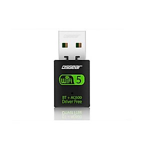 OSGEAR 600Mbps USB 2 in 1 WiFi Bluetooth Adapter Wireless Card Dual-Band 802.11a/b/g/n 2.4GHz 150Mbps 5.8 GHz 433Mbps Network Dongle Supports Win10 8 7 XP for PC Vista