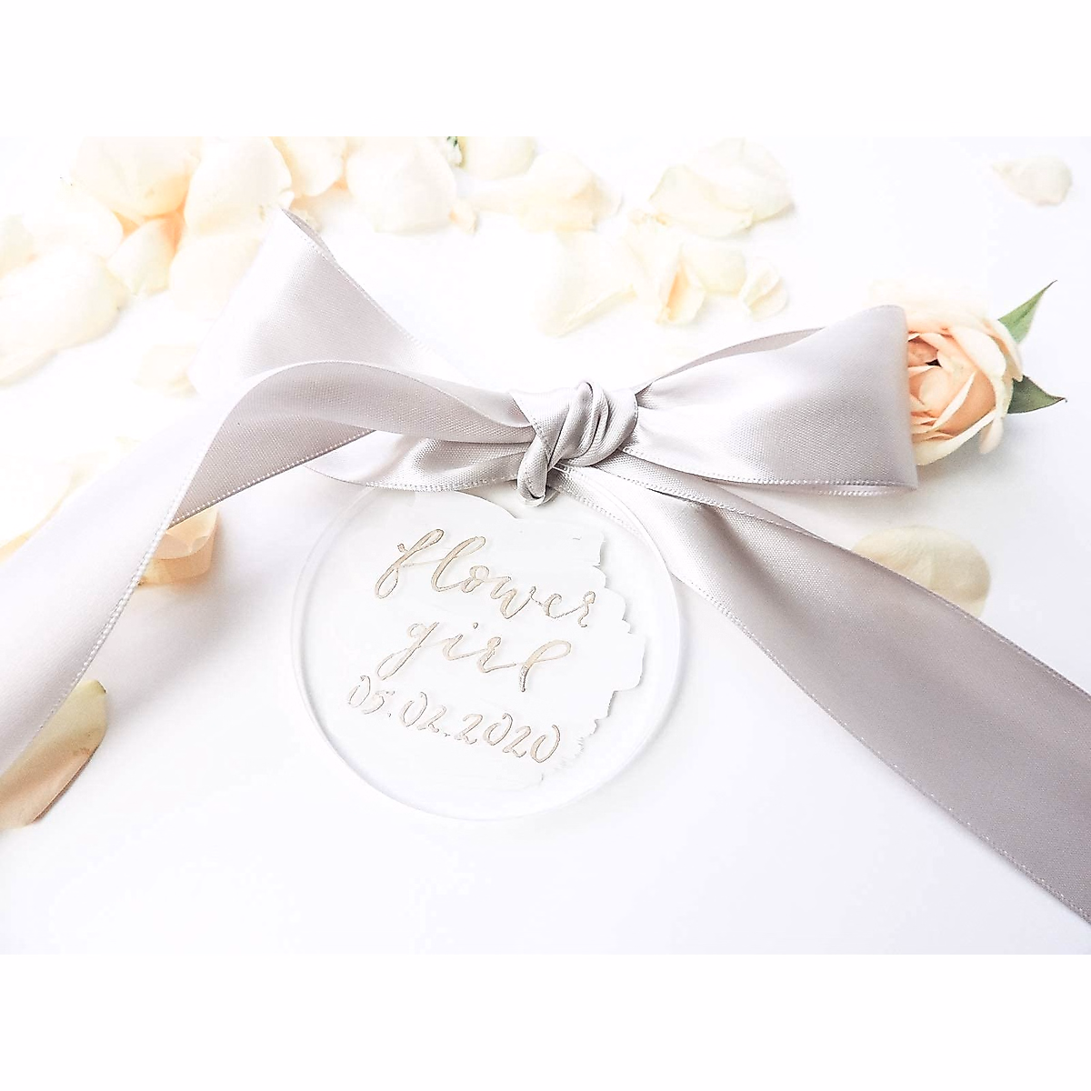 UNIQOOO 3.25“ Clear Acrylic Christmas Tree Ornament, Stocking Gift Tag, Acrylic Blanks, Wedding Gift Tag, Pack of 20