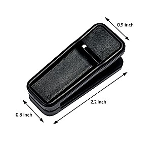 DETHUA 20 Plastic Hanger Clips , Multi-Purpose Hanger Clips, Premium Heavy Duty ABS Clothes Hanger for Slim-Line Baby Clothes & Velvet Clothing Hangers (Black)