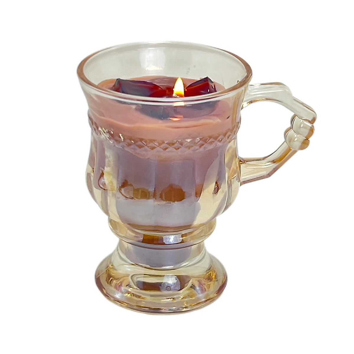 Iced Coffee Scented Candle - Natural Soy Wax Blend with Essential Oils - Decorative Mug Candle for Aromatherapy, Meditation, and Home Décor - Good Gift for Coffee Lovers