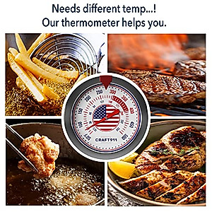 Candy Deep Fry Thermometer with Pot Clip - Candy Thermometer Very Accurate & Fast Read Food Thermometer | Mechanical Meat Thermometer for Grilling | Candle Making Thermometer | Baking Thermometer