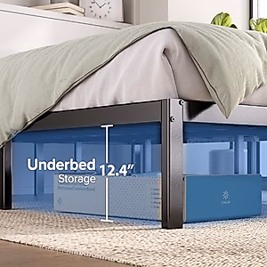 ZINUS 14 Inch Elias Metal Platform Bed Frame, Steel Support, No Box Spring Needed, Easy Assembly, Queen