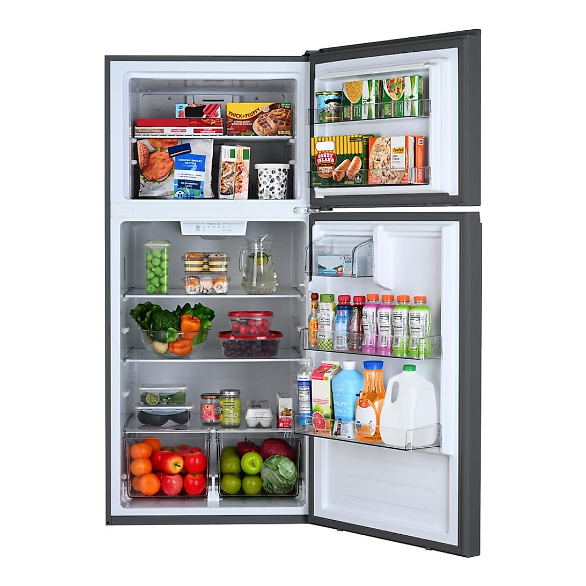Kenmore 30 in. 18.2 cu. ft. Capacity Refrigerator/Freezer with Adjustable Glass Shelving, Humidity Control Crispers, Gallon Door Bins, ENERGY STAR Certified, Black