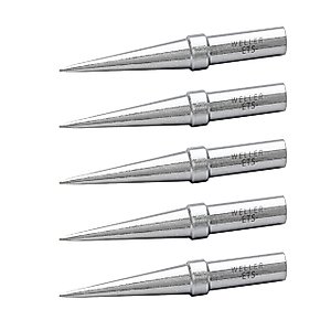 Weller Genuine Weller WE1010 Soldering Tips (TETS-5), Conical, 0.016"/0.4 mm, 5 PCS