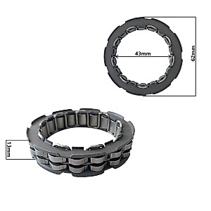 TUNTROL Wet Clutch Shoe Carrier Assembly Kit For YAMAHA Rhino 660 2004-2007 YAMAHA Grizzly 660 2002-2008, with One-way Bearing Gasket Nut