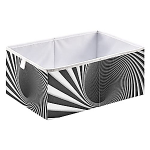 Black Hole 3d Storage Basket Storage Bin Rectangular Collapsible Closet Baskets Toy Storage Box Organizer for Makeup Closet Bathroom Bedroom