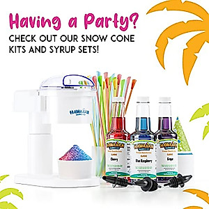 Hawaiian Shaved Ice Kid-Friendly Snow Cone Machine, 120V, White