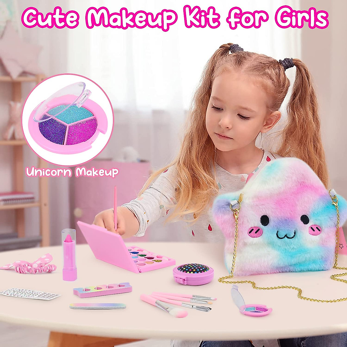UNICORN ELEMENT 15 Pcs 18 Inch Doll Accessories - Dress with Makeup Set for Generation Dolls - Clothes and Accessories (Doll Not Included)