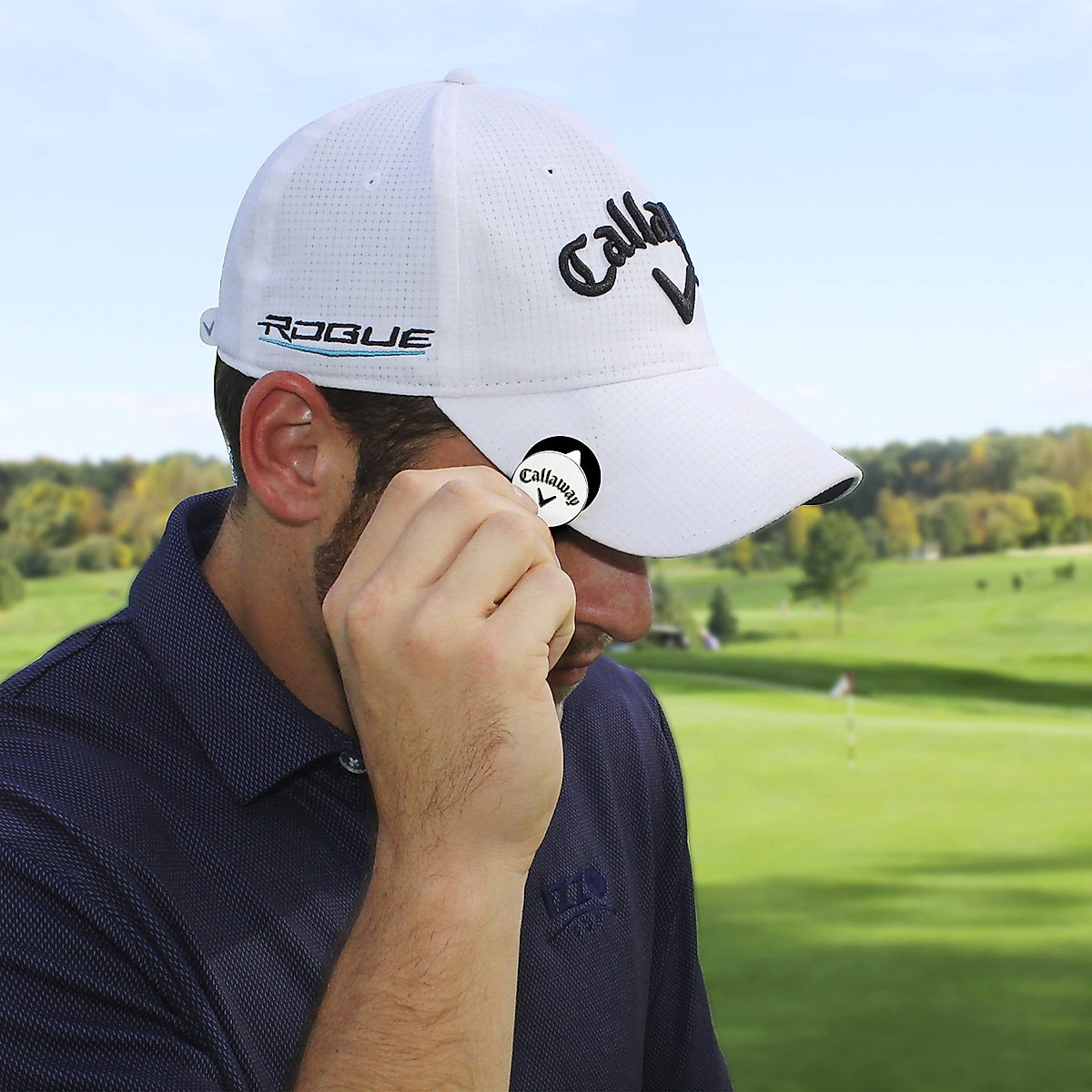 Callaway unisex adult Black Golf Hat Gift Set, Black, Golf Club Brush Plastic Golf Tees