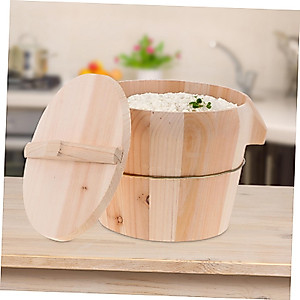 1set Rice Steamer Kitchen Gadget Wooden Bucket Rice Bucket for Kitchen Creative Steamed Bucket Rice Steamed Bucket Wooden Steamer Kitchen Steamer Kitchen Supply Rice Cooker