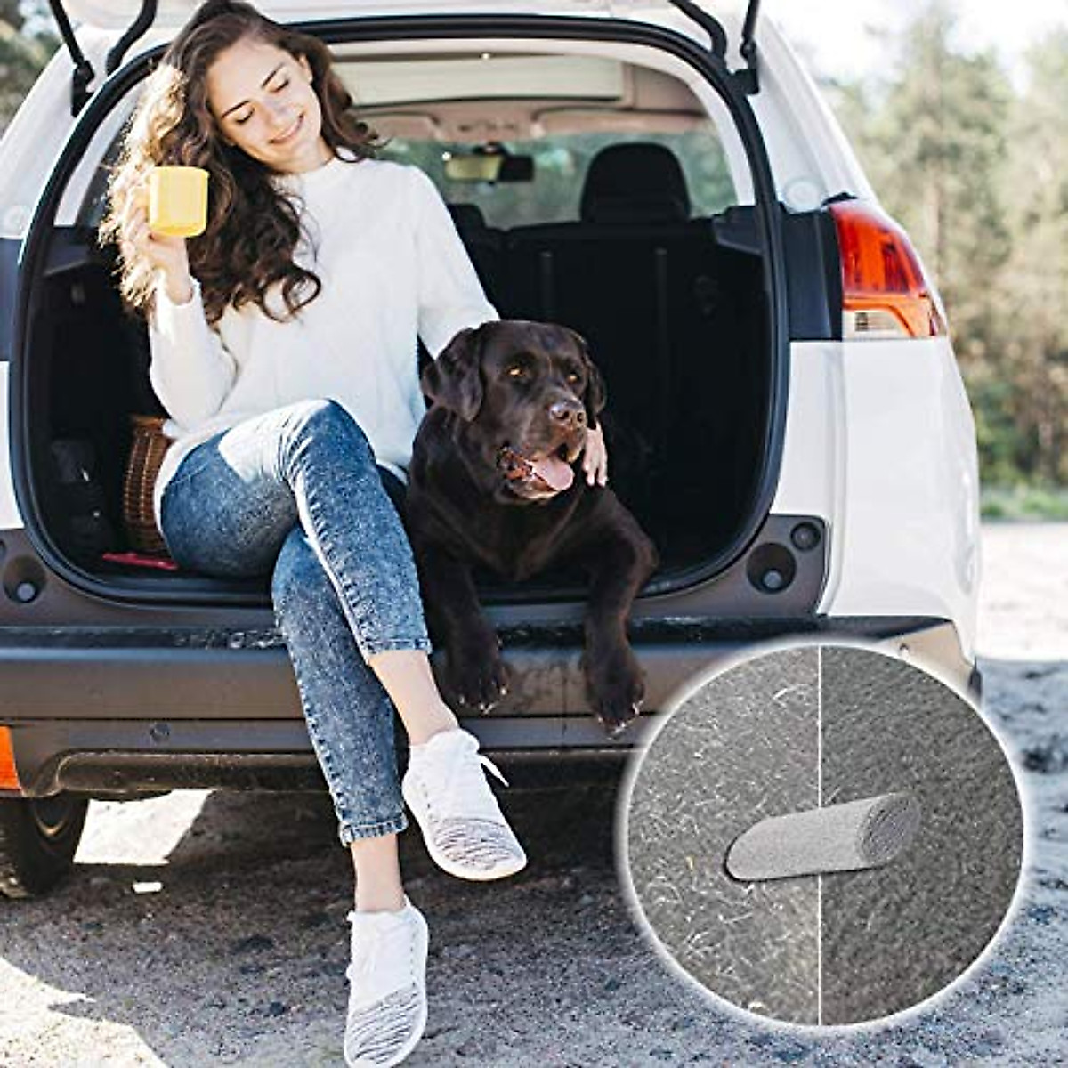 Elevate Essentials Pet Hair Stone For Car, Best Pet Hair Remover, Pet Hair Lifter, Pet Fur Remover, Pet Hair Cleaner, Lint Remover, Pet Stone Multi-cleaner (2 Pack)