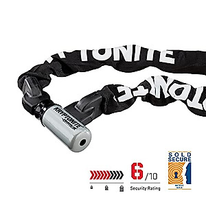 Kryptonite Kryptolok 915 Bike Chain Lock, 5 Feet Long Heavy Duty Anti-Theft Sold Secure Gold Bicycle Chain Lock with Keys for Bike, Motorcycle, Scooter, Bicycle, Door, Gate, Fence