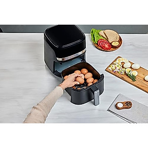 BLACK+DECKER Purify 4QT Air Fryer, Timer with Auto Shut-off and Shake Reminder, Digital LED Touchscreen and 9 Presets, 1300W up to 400 F, Dishwasher Safe Parts