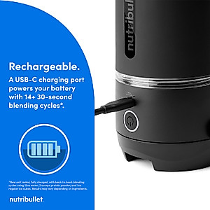 nutribullet Flip Portable Blender with Tritan Cup, Black, NBPB10350