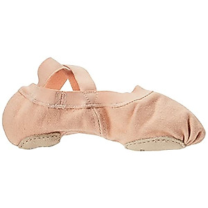 Bloch Unisex-Adult Dance Women's Synchrony Split Sole Stretch Canvas Ballet Slipper/Shoe, Pink, 2 Narrow