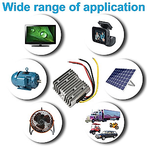 HQRP DC-DC Step Down Converter 24V to 12V 20A 240W Power Supply Adapter Compatible with Golf Cart Club Car, LED Strip Light, Motor, Dashcam, Car Truck, Vehicle, Camera Waterproof Voltage Regulator