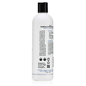 FRAGFRE 3 in 1 Shampoo Conditioner and Beard Wash for Men 12 oz - Unscented Beard Wash for Sensitive Skin - One Step Hair and Beard Cleansing and Conditioning - Saves You Time and Money (1 Pack)