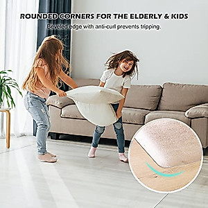 SALLOUS Clear Chair Mat for Hard Floors, 63" x 51" Large Office Chair Mat for Hardwood Floor, Chair Mat for Hard Surface, Floor Protector Desk Mat for Home Office, Gaming Easy Glide (Clear)