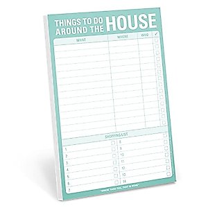 Knock Knock Things To Do Around the House Pad, Honey-Do List Notepad, 6 x 9-inches