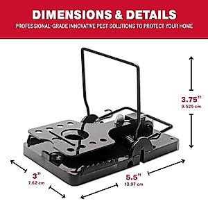 Catchmaster The Claw Quick Set Rat Snap Trap 6-Pk, Mouse Traps Indoor for Home, Reusable Rodent Killer for House, Outdoor Critter Catcher, Eco Friendly Pest Control for Garage, Basement, & Kitchen