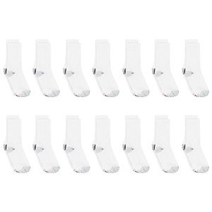 Hanes Women's Value, Crew Soft Moisture-Wicking Socks, Available in 10 and 14-Packs, White-14, 8-12