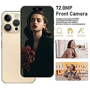 Original Unlocked Mobile Phones for i15 Pro Max, 16GB RAM 1TB ROM Global Version Smartphone, 7.3INCH HD Full Screen, Triple Camera Android Cellphones,Black-1TB