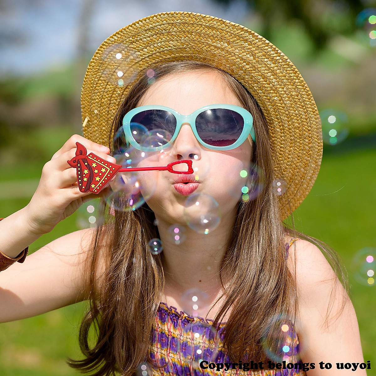 uoyoi Western Cowboy Party Favors,24Pcs Cute Cowboy Bubble Wand for Western Birthday Party Supplies,Classroom Prizes Pinata Goodie Bag Stuffers Gifts