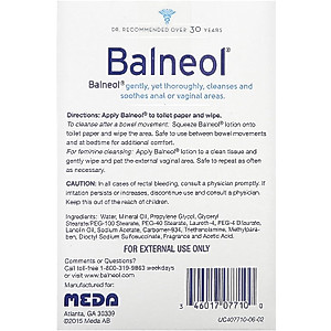 Balneol Hygienic Cleansing Lotion Packets, 20 Count