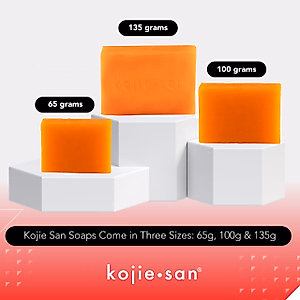Kojie San Skin and Body Brightening Soap - Original Kojic Acid, Dark Spot Remover Bar Soap with Glycerin & Tea Tree Oil - 65g x 2 Bars