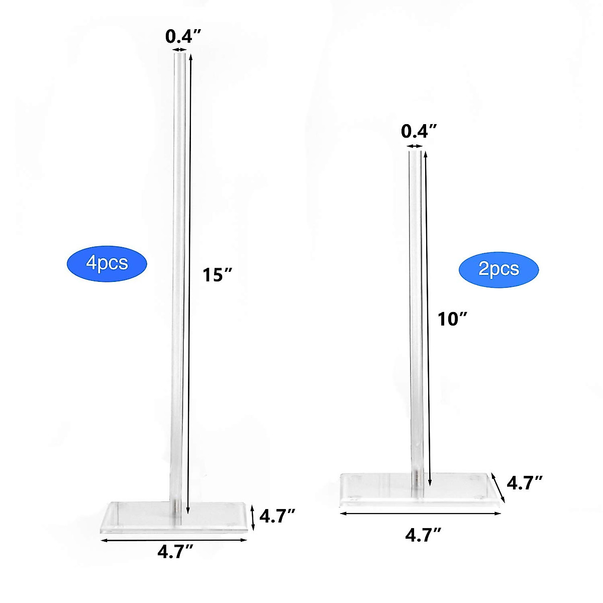YestBuy Donut Stand, 6 Pack Acrylic Donuts Display Stands, Doughnut Tower Holder, Clear Bagel Stand Holders for 60 donuts for Party Wedding Birthday Gathering Decoration
