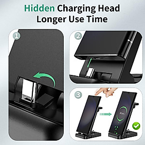 3 in 1 Charging Station for Samsung, 25w PD Super Fast Charger for Samsung Galaxy S23 Ultra/S22/21/Note20/Z Fold5/4/3, Galaxy Buds2Pro/Plus/Liv, Wireless Charger for Galaxy Watch 6/5 pro/4/3/Active2