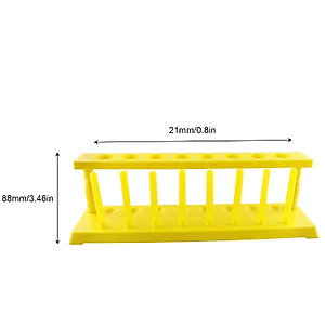 JCBIZ Test Tube Rack Teaching Instrument 8 Wells 8 Pins Removable Plastic Test Tube Holder Rack for Chemical Biophysics Experiment