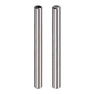 uxcell M4 Internal Thread Dowel Pin 2pcs 6x70mm Chamfering Flat Carbon Steel Cylindrical Pin Bed Bookshelf Metal Devices Industrial Pins
