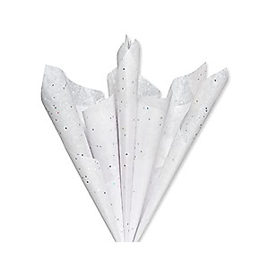 Papyrus White Tissue Paper with Iridescent Fleks for Gifts, Decorations, Crafts, DIY and More (4-Sheets)
