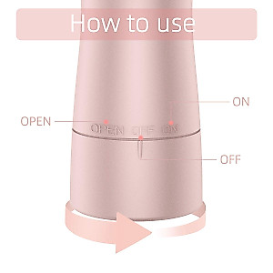 Facial Hair Remover for Women, Leuxe Painless Hair Removal Waterproof Shaver Razor with LED Light for Peach Fuzz Fine Hair Chin Cheek Upper Lip (Rose)