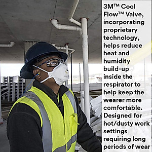 3M 58887719997169 Aura 9211PLUS Disposable N95 Respirators w/Cool Flow Valve (Pack of 10)