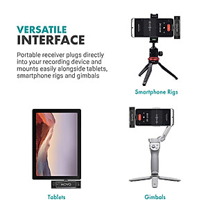 Movo Edge-UC USB Type-C Wireless Lavalier Microphone System - Omnidirectional Lapel Mics Compatible with USB-C Android, Samsung, and DJI OM 4 or 5