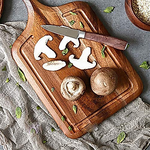 GULRUH Wood Cutting Boards for Kitchen, Tailand Acacia Wood Solid Wood Pizza Steak Toasted Breadboard Fruit Vegetable Meat Cutting Board Non-Slip Thicken Chopping Block (Size : Medium)