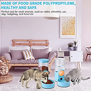 Kenond 40oz Hanging Automatic Pet Food Water Dispenser, Auto Gravity Pet Feeder and Waterer Set, Cage Cat Food Bowl Dog Feeding Station for Puppy and Kitten Rabbit Chinchilla Hedgehog Ferret …