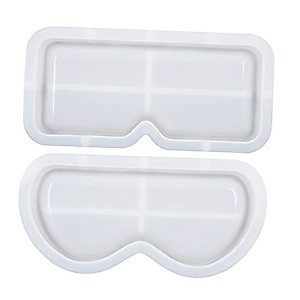 VILLCASE 4 Pcs Resin Glasses Holder Silicone Square Mold Candle Silicone Mold Coaster Resin Mold Candle Resin Mold Jewelry Storage Tray Molds Glasses Tray Resin Mold Silicone Tray Mold