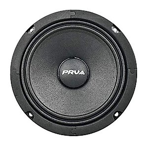 PRV AUDIO 6.5 Inch Shallow Midrange Speaker, 6MR200A-4, 200 Watts Program Power, 4 Ohm Shallow Mount Car Audio Slim Speaker, 1.5 in Voice Coil, 100 Watts RMS, Compact for Doors (Single)