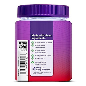 Natrol Sleep+ Immune Health Gummy, Sleep Aid & Immunity Support, Elderberry, Vitamins C, D and Zinc, Drug Free, 50 Berry Flavored Gummies
