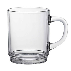 Duralex Versailles Glass Mug, 9.125 oz, Clear
