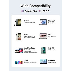 UGREEN 100W USB C Cable 3-Pack 5A Fast Charging Compatible with MacBook Pro 2022, iPad Pro 2022, iPad Air 5, Galaxy S23/S22 Ultra, Pixel, PS5, Switch, etc. 6.6FT