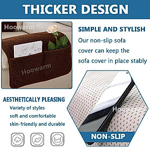 Recliner Couch Covers ，Sofa Armrest Cover with Pockets，Headrest Cover ,Quilted Recliner Chair Arm Cover，1/2/3 Seat Armchair Slipcovers Nonslip Furniture Protector ( Color : A17 , Size : 1-seater sofa/