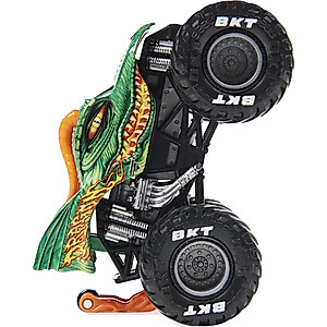 Monster Jam 2021 Spin Master 1:64 Diecast Monster Truck with Wheelie Bar: Show Time Dragon