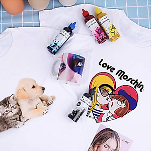 A-SUB 480ML Sublimation Ink Refill Compatible with ET-2720 ET-2760 ET-4760 ET-2800 ET-2803 ET-2850 ET-3760 WF-2830 WF-7710 Inkjet Printers for Heat Transfer Mug, Tumbler, T Shirts